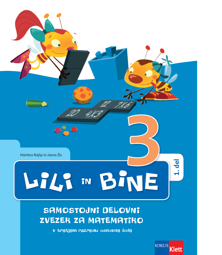 LILI IN BINE 3, samostojni delovni zvezek za matematiko, 3 deli
