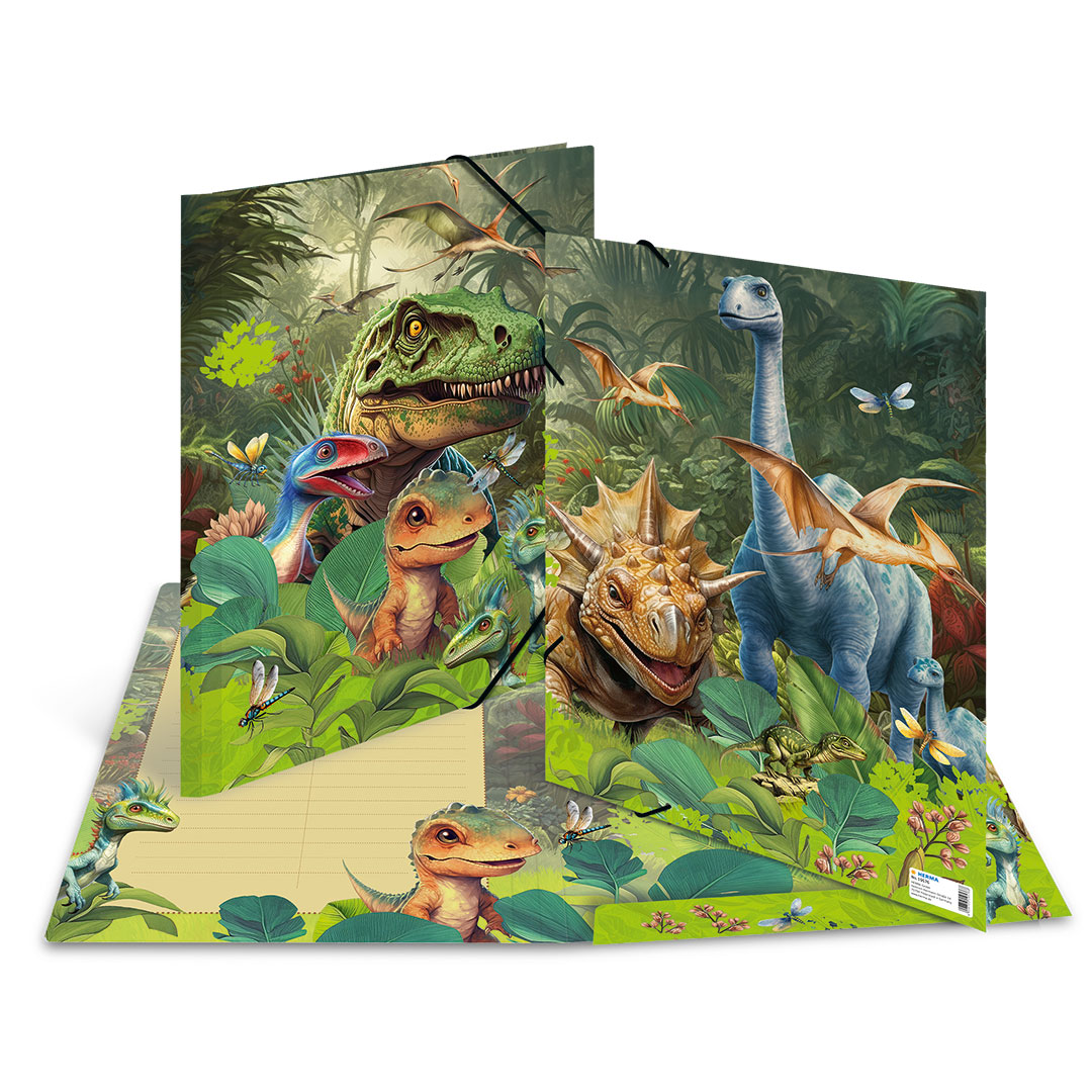 MAPA A4, z elastiko, dino world - Kopija nova