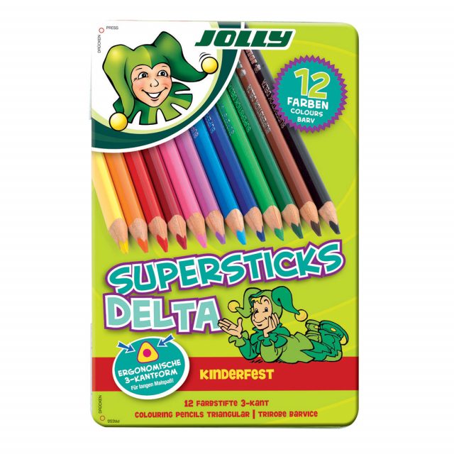 BARVICE JOLLY, Delta, 12 kos, v kovinski škatli